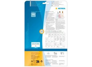 4008705080163 - 8016 Folien-Etiketten 457 x 212 mm Folie glänzend Transparent 1200 St Permanent haftend Laserdrucker Kopierer Farblaserdrucker Farbkopierer