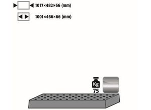 4250101186714 - Lochblecheinsatz Standard für asecos Sicherheitsschränke der Q30 Q90 und S90 Serie Edelstahl 14016 B 1017 x T 482 x H 66 mm bis 75 kg