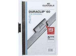 4005546210506 - DURABLE Klemmmappen DURACLIP DIN A4 Kunststoff mit Clip weiß