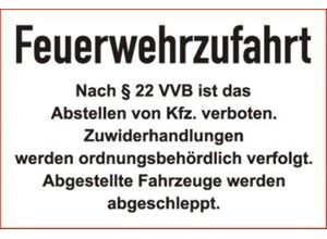 4250510927021 - Parkverbot-Schild Feuerwehrzufahrt (Alu-Dibond)