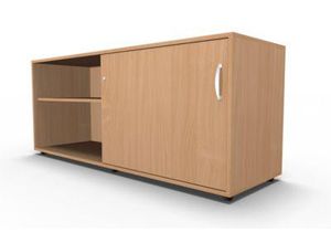 4251898809756 - Select Sideboard mit Schiebetür abschließbar Spanplatte B 1600 x T 500 x H 663 mm rechts anstellbar Buche