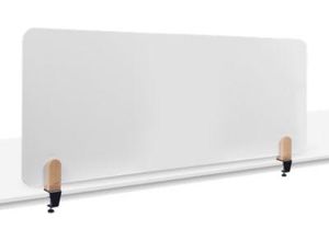 8713797101332 - Whiteboard-Tischtrennwand Elements Stahl emailliert inkl 2 Tischklemmen B 1600 x H 600 x T 11 mm