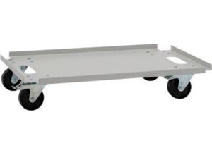 4052886442296 - Rollwagen für Akku-Lade- und Lagerschränke Traglast 240 kg auf Rollen B 800 x T 600 x H 150 mm lichtgrau RAL 7035