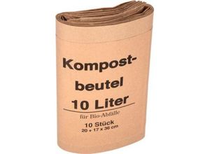 4001553071529 - Bio-Papierbeutel 10 Liter Natronmischpapier braun B 200+160 x H 360 mm 300 Stück