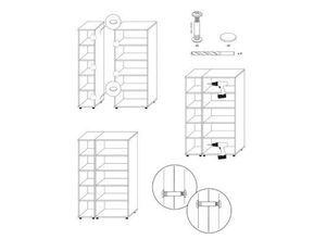 4250510926871 - Schrankverbinder für Tetris Wood Schranksystem 5 Stück