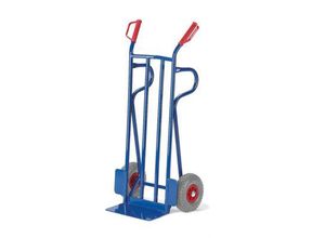 4250448505681 - Rollcart Sackkarre -964- mit Rückwand aus Flachstahl 1250mm hoch Schaufelbreite 400mm Vollgummi