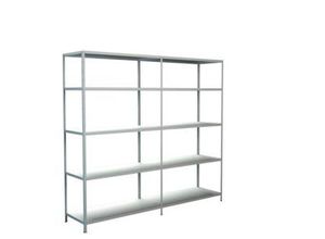 4004514122391 - Steckregal Stecksystem Grund- und Anbauregal Regale Metall weiß 2000x2200x500 mm 10 Böden Gr B H T 220 cm x 200 cm x 50 cm weiß Werkstatt-Regale