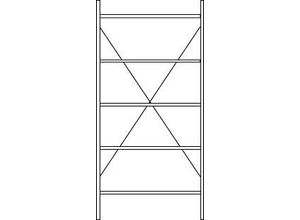 4052941929472 - Fachbodenregal SSI Schäfer R3000 Grundregal 5 verzinkte Böden B 1055 x H 1960 mm 100 kg