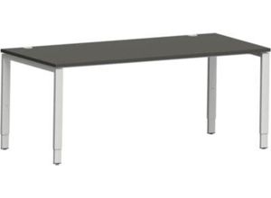 4250510882146 - Genius Schreibtisch Modena Flex Rechteck 4-Fuß Rechteckrohr B 1800 x T 800 x H 650-850 mm graphit weißaluminium