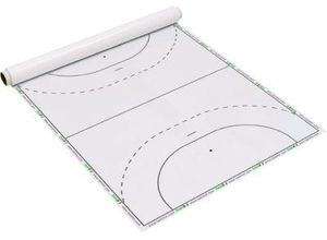 4260291140175 - Taktikfolie Taktifol Handball für Handball selbsthaftend beschrift- abwischbar Rolle mit 25 Folien B 80 x H 60 mm weiß