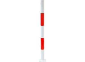 4250510890103 - Absperrpfosten zum Aufdübeln ohne Ösen weiß rot