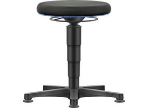 4016849952185 - Allround Hocker Bimos sitzhöhenverstellbar 450-650 mm mit Gleiter Stoffbezug atmungsaktiv Farbring blau