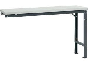4045916152852 - Ansatztisch UNIVERSAL Spezial 1500 x 800 mm Kunststoff lichtgrau anthrazit