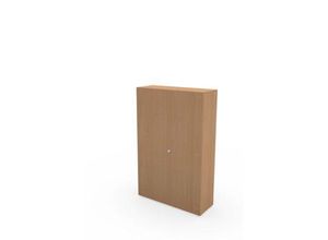 4251898806328 - Genius Flügeltürenschrank TETRIS WALL 5 Ordnerhöhen Türanschlag rechts B 1200 x T 440 x H 1880 mm Buche-Dekor