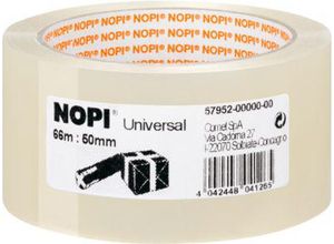 4042448041234 - Nopi® Packband Universal 4040 L 66 m x B 50 mm transparent 6 Rollen
