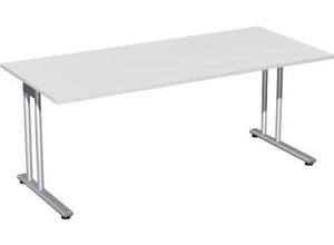 4038933481494 - Schreibtisch PALENQUE C-Fuß Rechteck B 1800 x T 800 x H 720 mm lichtgrau