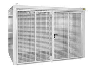 4052462060067 - Gasflaschencontainer BAUER GFC-B M5 B 2175 x T 3125 x H 2270 für 96 Gasflaschen feuerbeständig abschließbar weiß