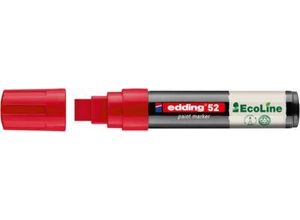 4057305072641 - Lackmarker 52 EcoLine Schreibfarbe Rot Keilspitze Strichstärke 4-15 mm mit Kappe wasserbasiert nachfüllbar 5 Stück