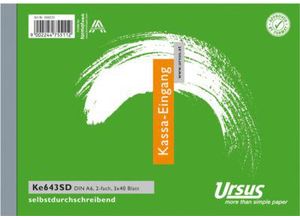 9002244735206 - Ursus Style Kasseneingangsbuch KE643SD A6 quer 3x40 Blatt selbstdurchschreibend