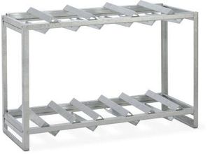 4052886369784 - Fassregal für Gefahrstoffdepot 320 und 400 Stahl verzinkt für 2x 200 l oder 3x 60 l Fässer B 1350 x T 520 x H 900 mm