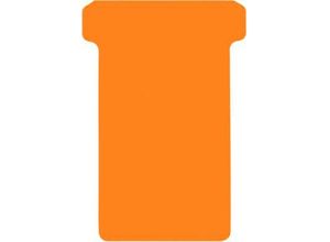 8710968469437 - T-Steckkarten Format 2 B 48 x H 85 mm für Plantafelelemente 63 48 mm beschriftbar FSC®-zertifiziertes Papier orange 100 Stück
