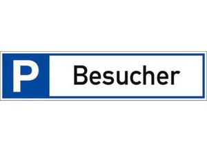 4060081011513 - moedel Parkplatzschild „Besucher“ für die Wand- und Pfostenmontage L 460 x B 100 mm Aluminium weiß-schwarz-blau