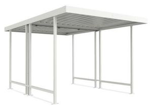 4250366533308 - Überdachungssystem Modell Leipzig doppelseitig Grundeinheit B 2870 mm grauweiß