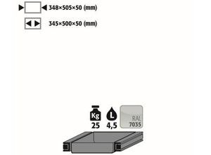 4250101138485 - Auszugswanne Standard für asecos Sicherheitsschränke der Q30 Q90 S90 & K90 Serie Stahlblech lichtgrau B 348 x T 505 x H 50 mm 45 l bis 25 kg
