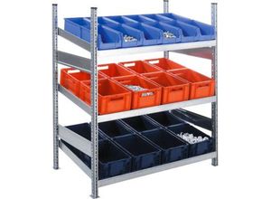 4052941105883 - Komplettregal MBR 3000 Grundfeld 3 schräge Fachebene 1536 x 400 x 1004 mm