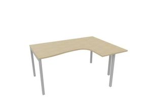 8029466046782 - Winkelschreibtisch ARLON-OFFICE 4-Fuß Ansatz rechts B 1600 x T 1200 x H 730 mm Eiche-Dekor