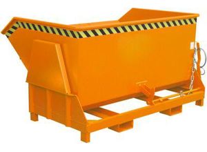 4052462003590 - eurokraft pro Kippbehälter Standard-Bauhöhe ohne Fahrwerk Volumen 15 m³ lackiert orange RAL 2000