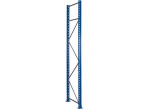 4058255105199 - Schulte Lagertechnik Palettenregal-Ständerrahmen S645-B25 unmontiert T 800 x H 3500 mm Stützenbreite 100 mm blau verzinkt