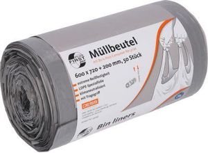 4001553340458 - FIRST PLUS Müllbeutel mit Tragegriff LDPE 14 µm grau B 600 x H 920 mm 60 Liter 1000 Stück