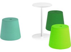 5901747144413 - NowyStyl Pouf Set Versi 3 Sitzhocker inklusive Tisch grün hellgrün türkis weiß