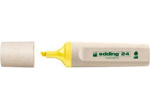 4004764917617 - edding Textmarker 24 EcoLine zu 90 % aus nachwachsenden Rohstoffen Blauer Engel nachfüllbar Schreibfarbe gelb 10 Stück