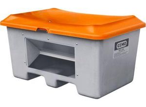 4052886333877 - Streugutbehälter aus GfK Volumen 400 l mit Entnahmeöffnung unterfahrbar Behälter grau