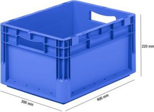 4052941610554 - Euro Box Leichtbehälter ELB 4220 aus PP Inhalt 204 L ohne Deckel blau