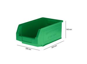 4052939530901 - Sichtlagerkasten SSI Schäfer Serie PROFI LF 321 Polypropylen L 343 x B 209 x H 145 mm 75 l grün