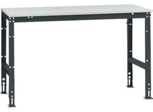 4045916078381 - AU40577016 Arbeits-Grundtisch UNIVERSAL Standard mit Kunststoffplatte BxTxH = 1500x800x760-870 mm Anthrazit