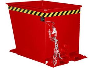 4052462060449 - Bauer - Kippbehälter Stahl LxBxH 1230x875x880 mm Volumen 055 cbm Traglast 1000 kg Farbe ral 3000 feuerrot