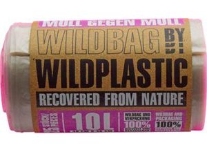 4262455060015 - Müllbeutel Wildplastic® WILDBAG Volumen 10 l Stärke 20 µm B 360 x H 565 mm zu 100 % recycelbar Recycling-LDPE transparent 15 Rollen à 25 Beutel