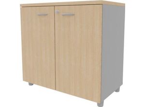 8029466046546 - Anstell-Flügeltürenschrank ARLON OFFICE B 800 x T 450 x H 730 mm Eiche-Dekor
