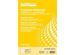 4250510812327 - Select Wetterfeste Etiketten 991 x 34 mm Polyester weiß 20 Blatt