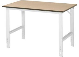 4040376813268 - Arbeitstisch höhenverstellbar Gestell 60 x 30 mm MDF-Platte BxT 1250 x 800 mm lichtgrau RAU