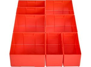 4051273794956 - Einsatzkasten Set für Schäfer Shop Pure Schubladenblock 411 8-teilig ABS-Kunststoff rot