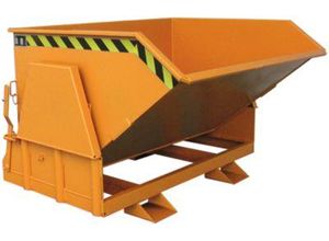 4052462003071 - eurokraft pro Kippbehälter Standard-Bauhöhe ohne Fahrwerk Volumen 08 m³ lackiert orange RAL 2000
