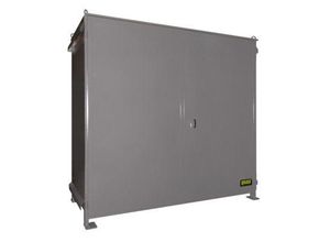4052462055872 - Regalcontainer BAUER CEN 29-2 Stahl Doppelflügeltor B 3175 x T 1500 x H 2980 mm grau
