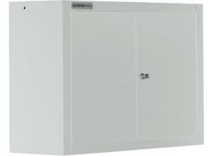 4051273646071 - Select Wandschrank MS 750 zweitürig mit Zwischenboden B 750 x T 320 x H 600 mm Stahl lichtgrau lichtgrau