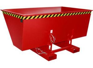 4052462042681 - Kippbehälter AK 150 mit Abrollsystem 1500 l 1000 kg L 1420 x B 2280 x H 1070 mm RAL 3000 rot