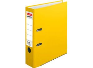 4008115481307 - herlitz maXfile protect Ordner DIN A4 80 mm Gelb 2 Ringe 5481304 Pappkarton PP (Polypropylen) Texturiert Hochformat